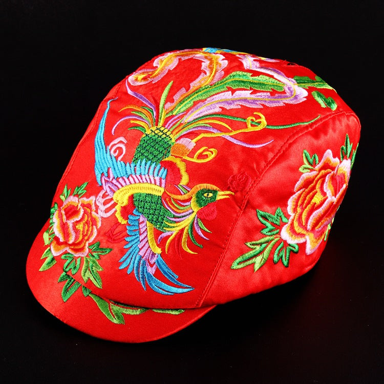 Wholesale embroidery hats, ethnic style embroidery, phoenix caps ...